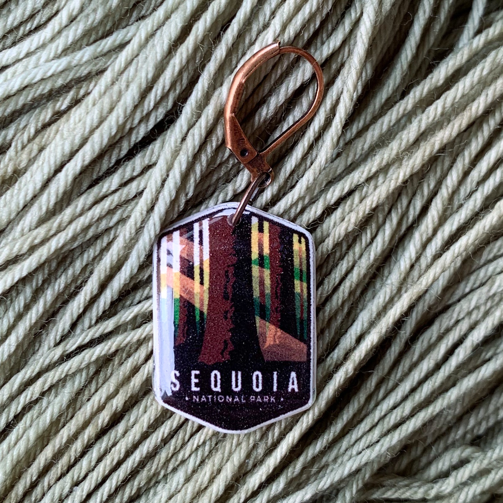 Sequoia NPS Stitch Marker/Progress Keeper – Granite Mountain Fiber Co.